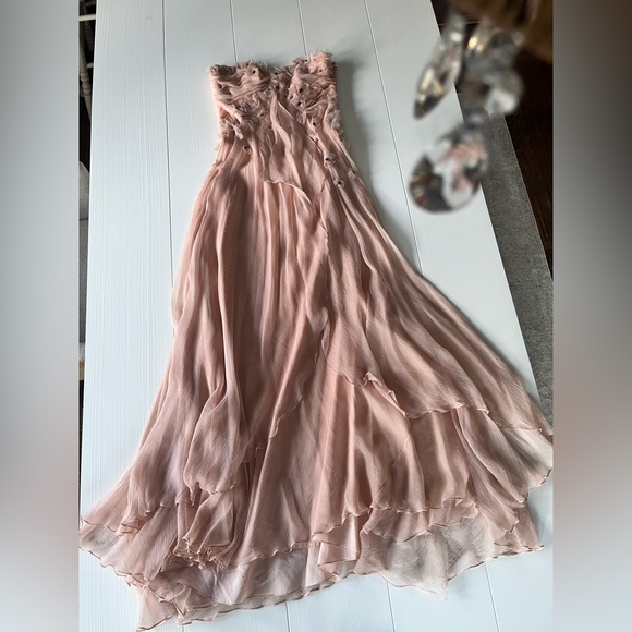 designer | Dresses | Fairytale Dreams Ash Pink Silk Gown Size 8 | Poshmark